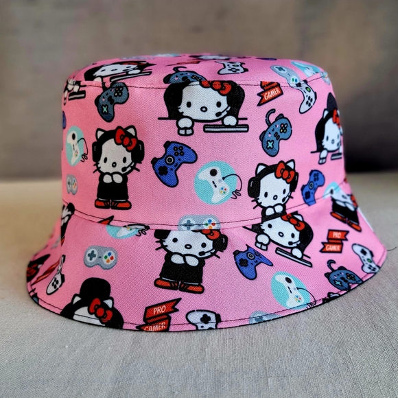 Accessories | Hello Kitty Super Gamer Pink Bucket Hat Brand New | Poshmark